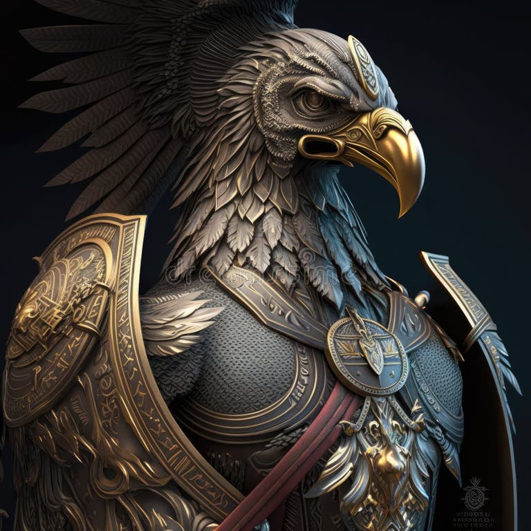 Eagle in Armor Knight Suit Created with Generative Ai Stock ...