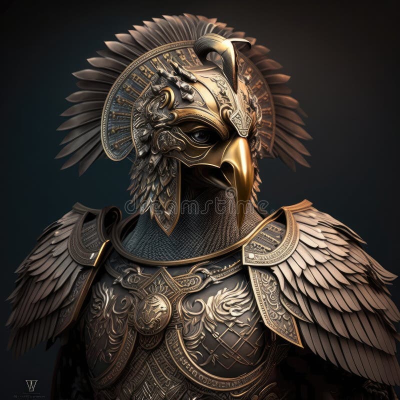 Eagle in Armor Knight Suit Created with Generative Ai Stock ...