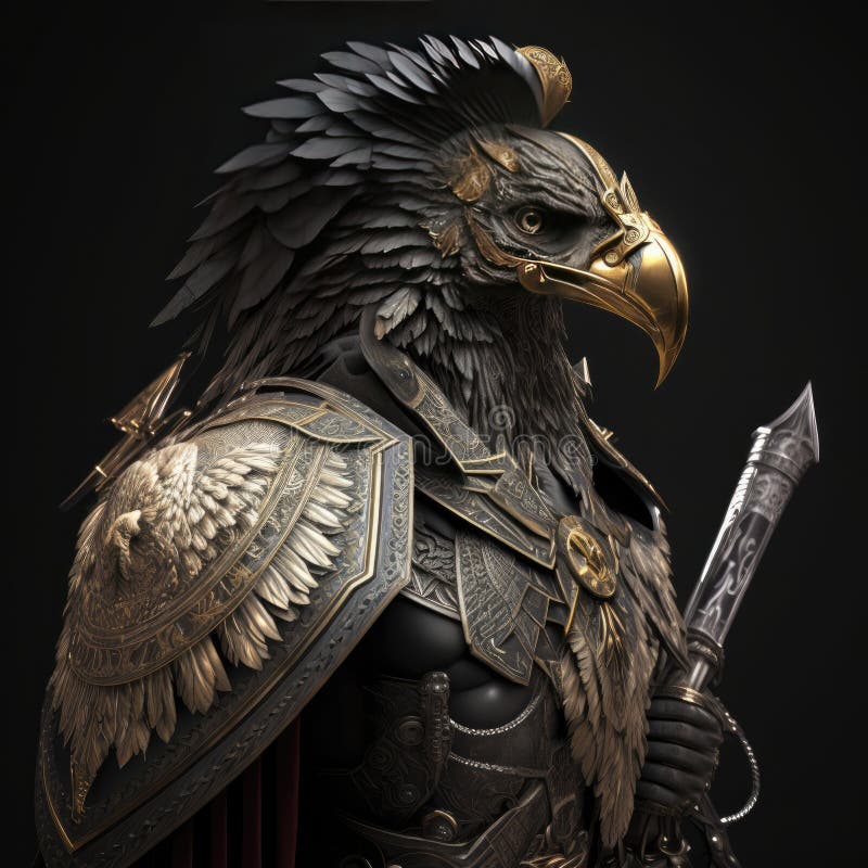 Eagle in Armor Knight Suit Created with Generative Ai Stock ...
