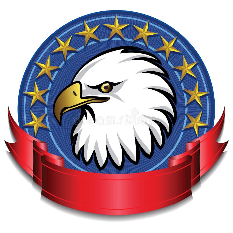 Patriotic eagle_banner stock vector. Illustration of military - 35454462