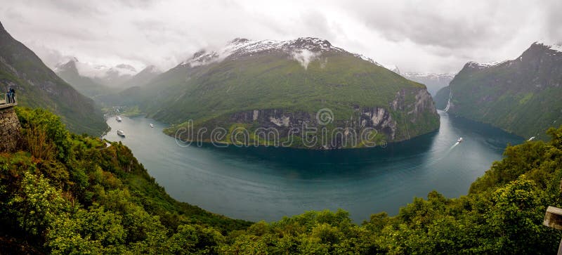 Eagle Bend - Geirangerfjord Norway Stock Image - Image of vista ...