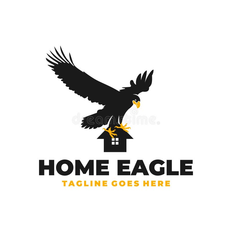 Eagle Bird House Vector Illustration Logo Stock Vector - Illustration ...