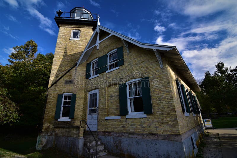 Eagle Bluff Lighthouse in Peninsula State Park in Door County Wisconsin ...