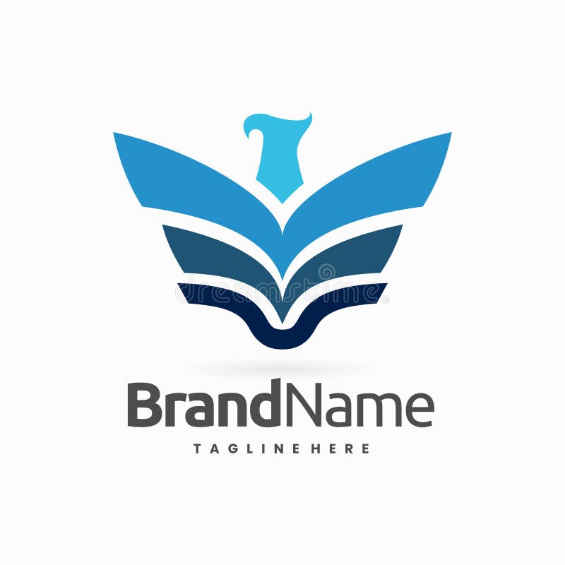 Eagle Book Logo, Education Book Logo Stock Vector - Illustration of emblem, dove: 322089478