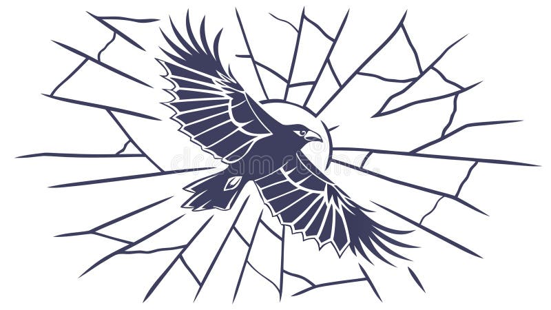 Eagle Breaking through: Symbol of Strength & Freedom, Vector Design ...