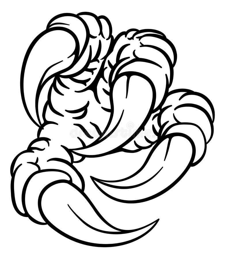 Red Dragon Claw Breakthrough Stock Vector - Illustration of head ...