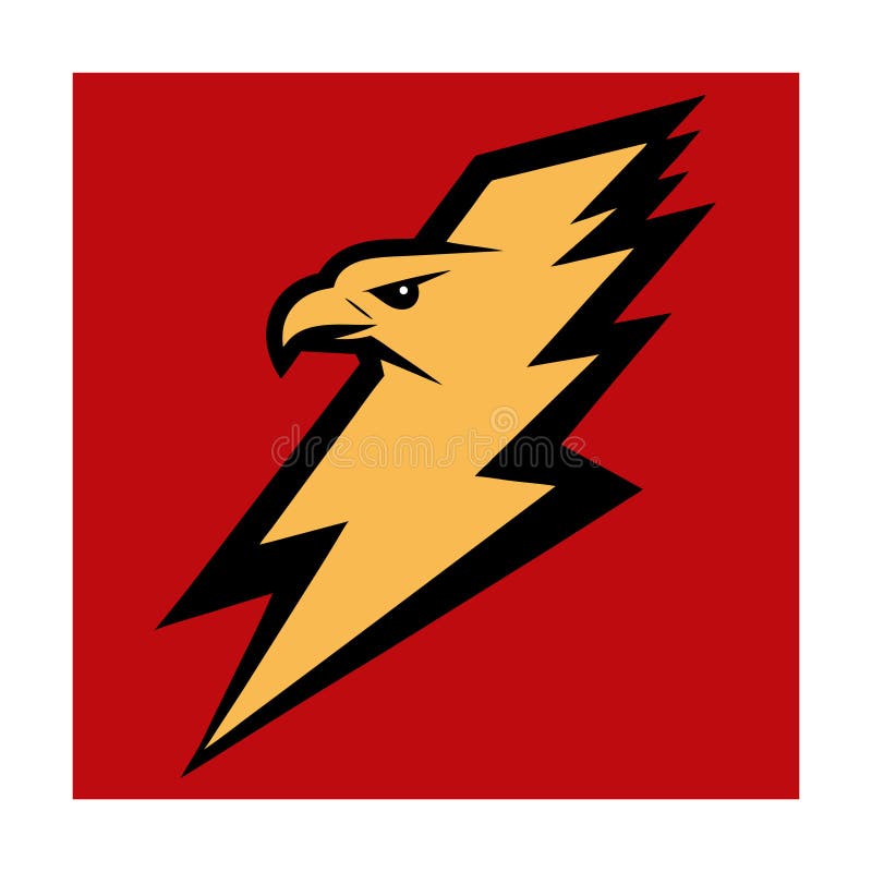 Eagle Clutching Lightning Bolt Logo Stock Vector - Illustration of ...