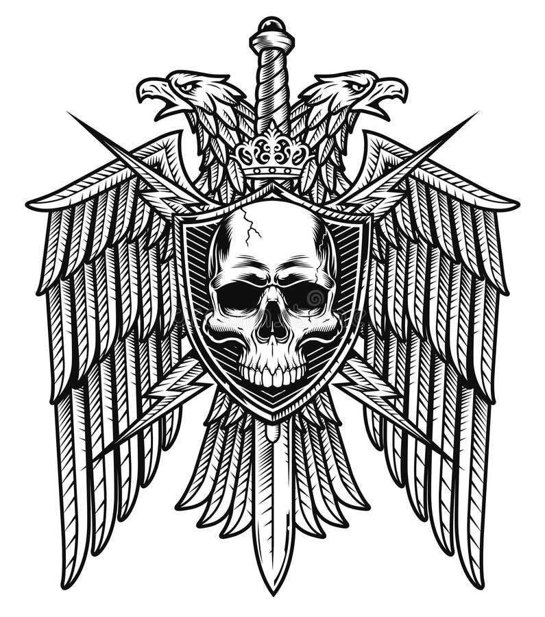 Eagle Crest Illustration Stock Illustrations – 4,000 Eagle Crest ...