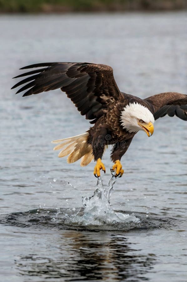 An Eagle Diving Towards Its Prey with Its Talons Outstretched, Ready To ...