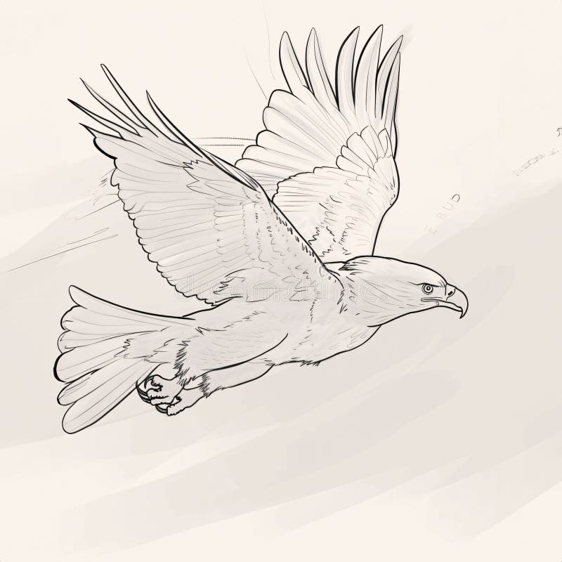Flying Eagle Drawing Stock Illustrations – 15,079 Flying Eagle Drawing ...