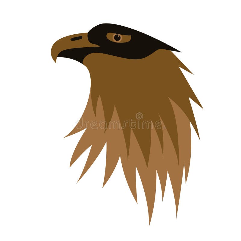 Eagle Face Head, Vector Illustration, Flat Style, Front Stock Vector ...