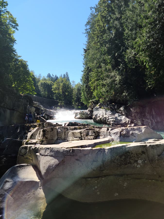 Eagle Falls Waterfall and Rocks Beautiful Stock Photo - Image of rocks ...