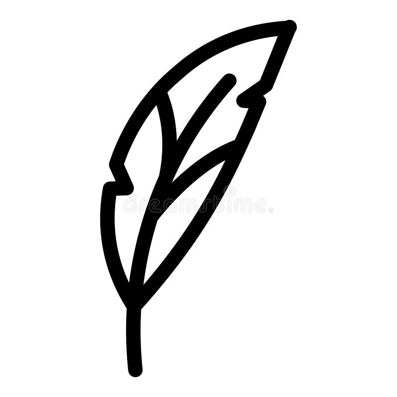 Eagle Feather Icon, Outline Style Stock Vector - Illustration of ...