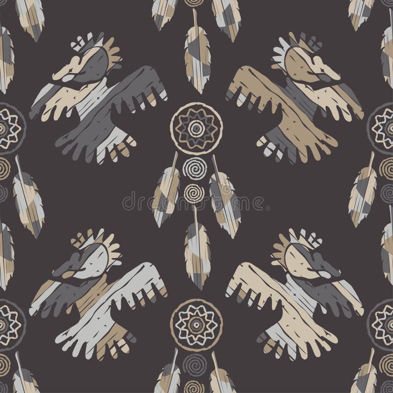 Native American Hawk Design