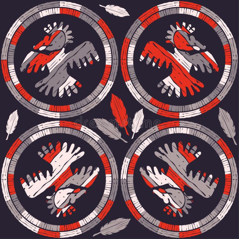 Native American Hawk Design