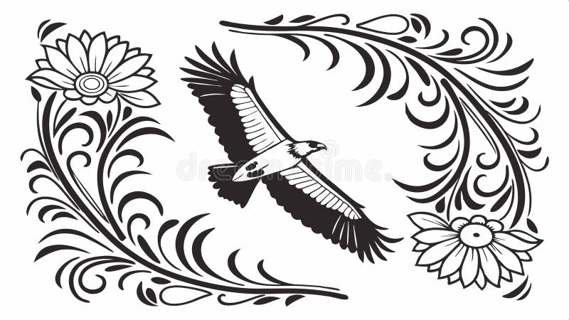 Eagle in Flight Frame, Bird Border, Wildlife Frame, Nature Ornament ...