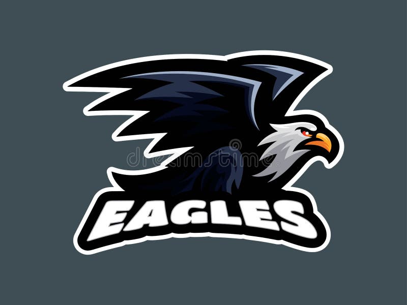 Eagle Fly Mascot Logo Template Illustration Vector Stock Illustration ...
