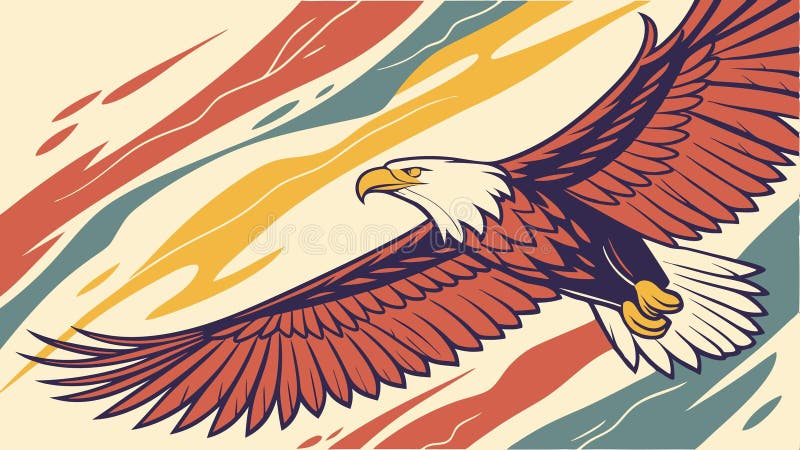Eagle Flying Abstract Background Power Freedom Vector Design Generative ...