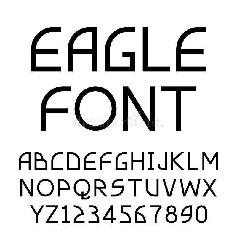 Eagle Font. Vector Alphabet Stock Vector - Illustration of word, sherif ...