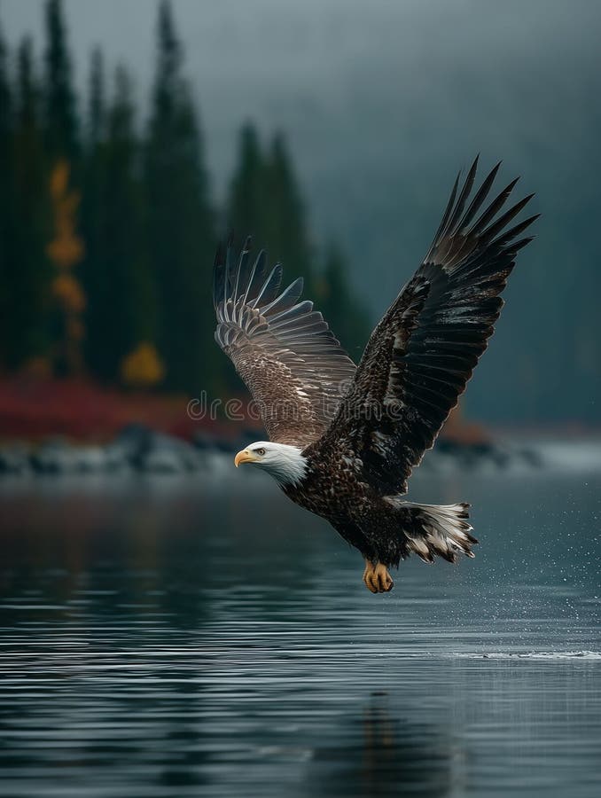 Eagle Strikes with Perfect Precision Stock Illustration - Illustration ...