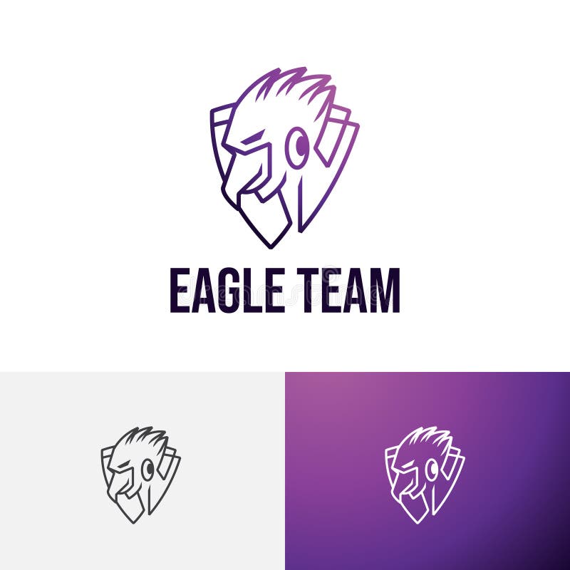 Eagle Hawk Falcon Strong Shield Game Esport Team Logo Stock Vector ...