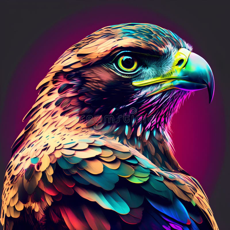 Eagle Head Vector Illustration. Isolated on White Background. Vector ...