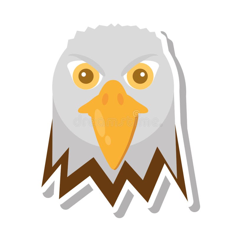 Eagle head face icon stock vector. Illustration of nature - 79022939