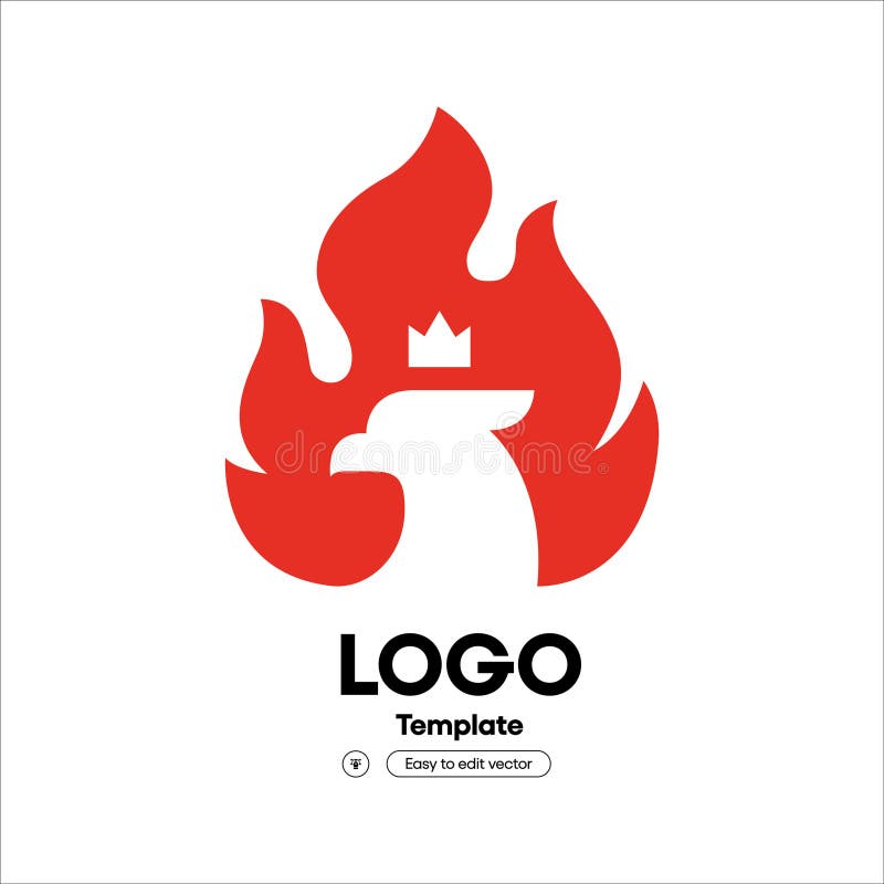 Eagle Head with Flame Background Stock Vector - Illustration of background, crown: 409423262