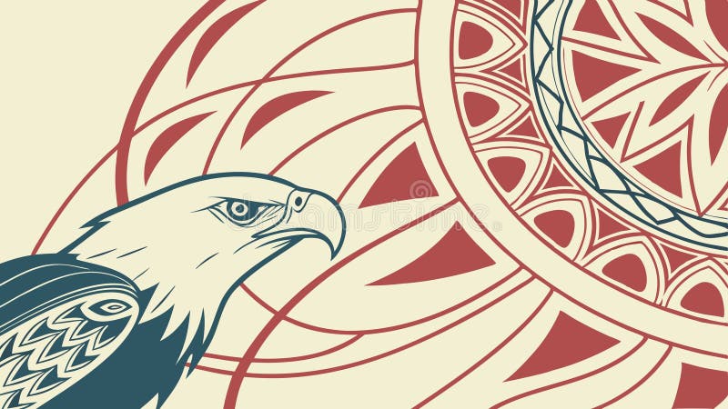 Eagle Head with Geometric Pattern, Power and Design, Vector Design ...