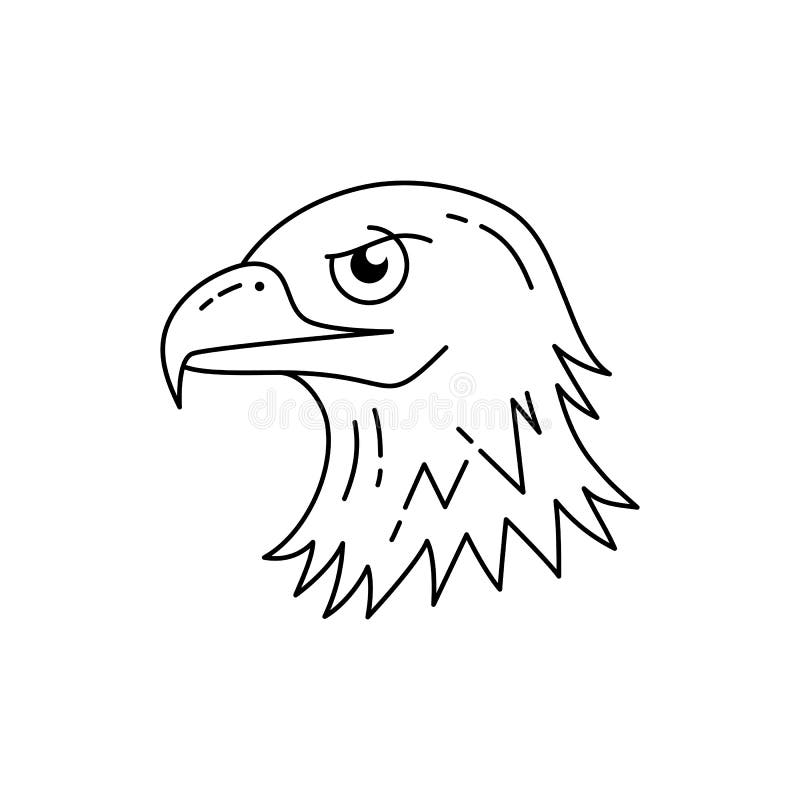 Eagle Head Icon. Line Art Eagle Icon. USA Eagle. Line Art Design ...