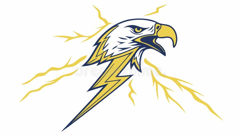 Eagle Head with Lightning Bolt Vector, Power and Strength Symbol ...