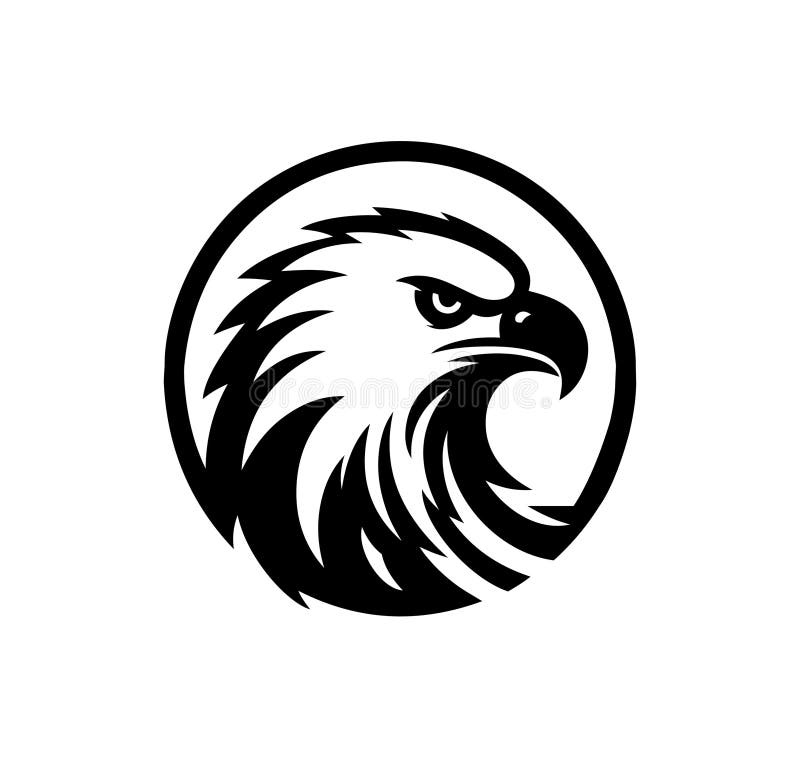 Eagle Head Logo in a Circle Icon Vector Art Illustration Design ...
