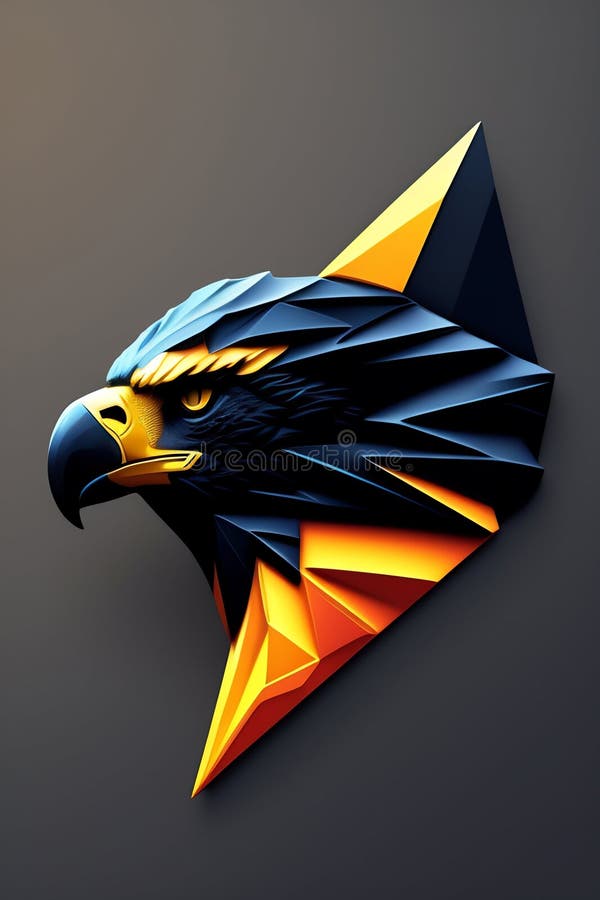 Eagle Head Low Poly Style. 3d Illustration Stock Illustration ...