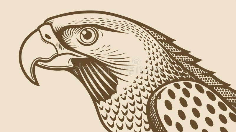 Eagle Head Profile, Bird Portrait and Predator View Vector Design ...