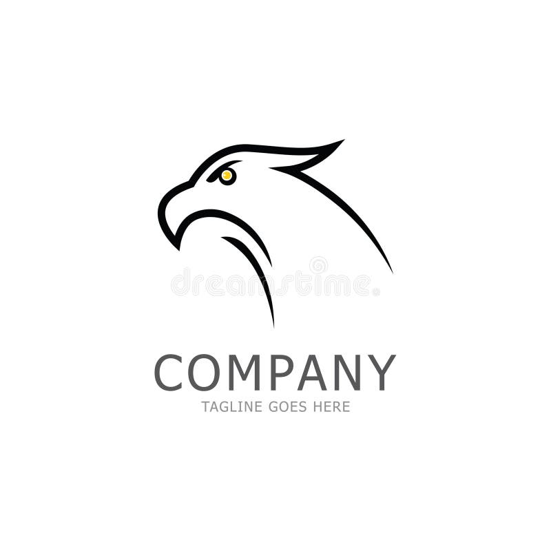 Eagle Head Simple Logo Design. Logo Template Stock Vector ...