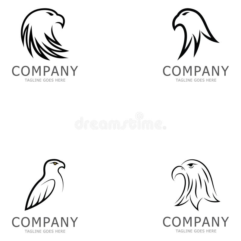 Eagle Head Simple Logo Design. Logo Template Stock Vector ...