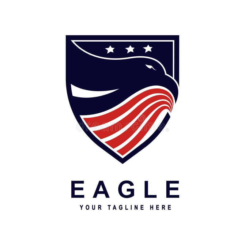 Eagle Head Simple Logo, Mascot, Emblem, Badge Stock Illustration ...