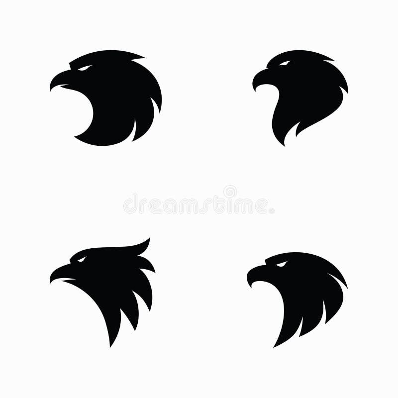 Eagle Head Simple Vector Logo Design Stock Vector - Illustration of ...