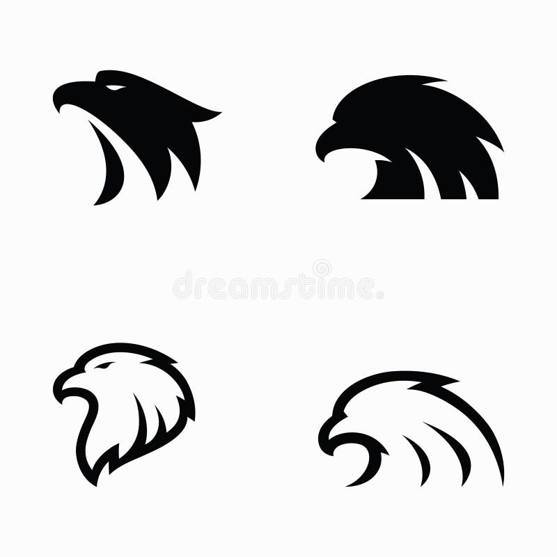 Eagle Head Simple Vector Logo Design Stock Vector - Illustration of feather, freedom: 298142169
