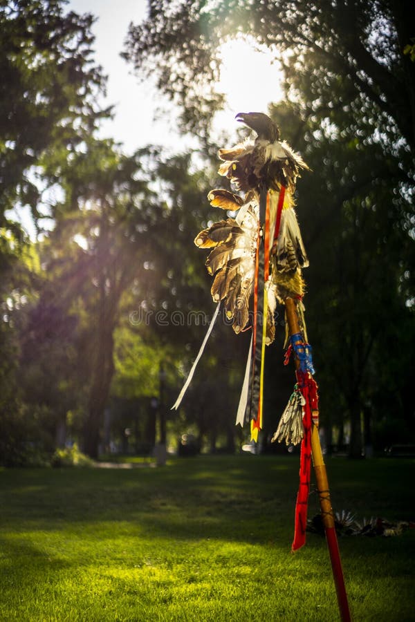 Eagle head staff stock image. Image of colourful, lawn - 191856443