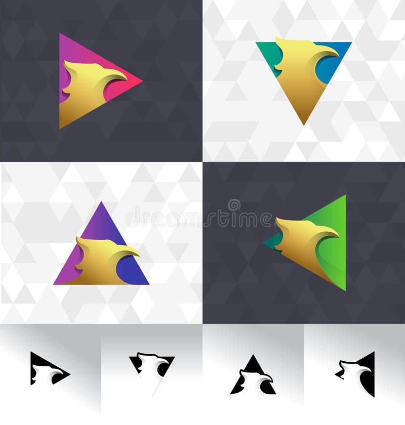 Eagle Head in Triangle Shape Logo Icon Vector Stock Vector ...