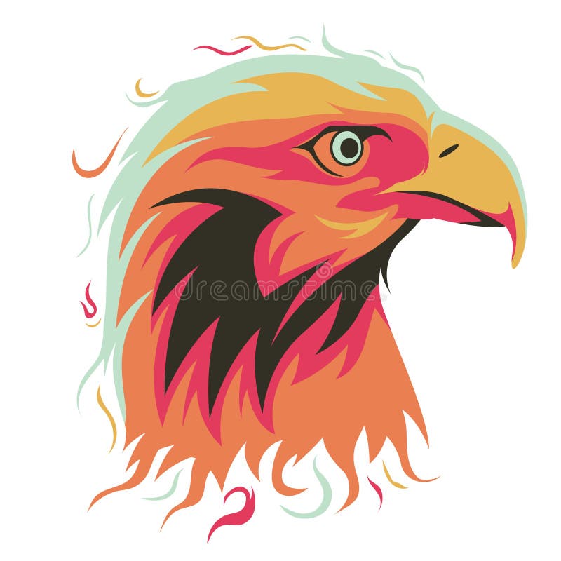 Colorfull Cat Head Vector Illustration Stock Vector - Illustration of ...