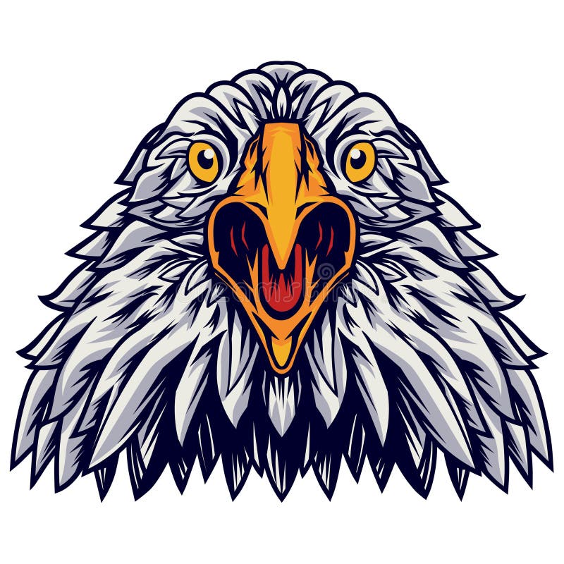 Eagle Head, Angry Face, Vector Illustration Stock Vector - Illustration ...
