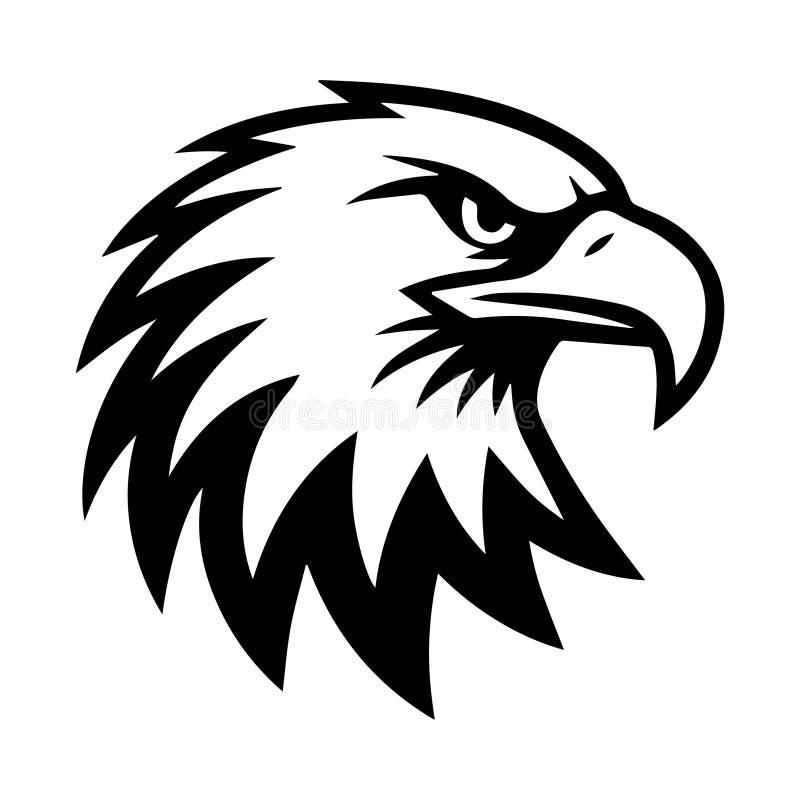 Eagle Head Vector Illustration Isolated on White Background. Eagle Head ...
