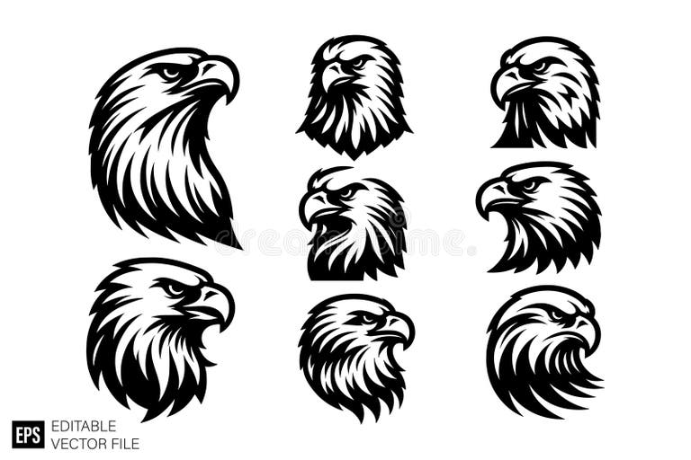 Eagle Head Collection Stock Illustrations – 1,934 Eagle Head Collection ...