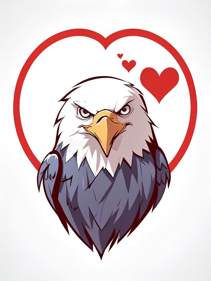 Eagle Heart Image with White Background Created with AI Stock ...
