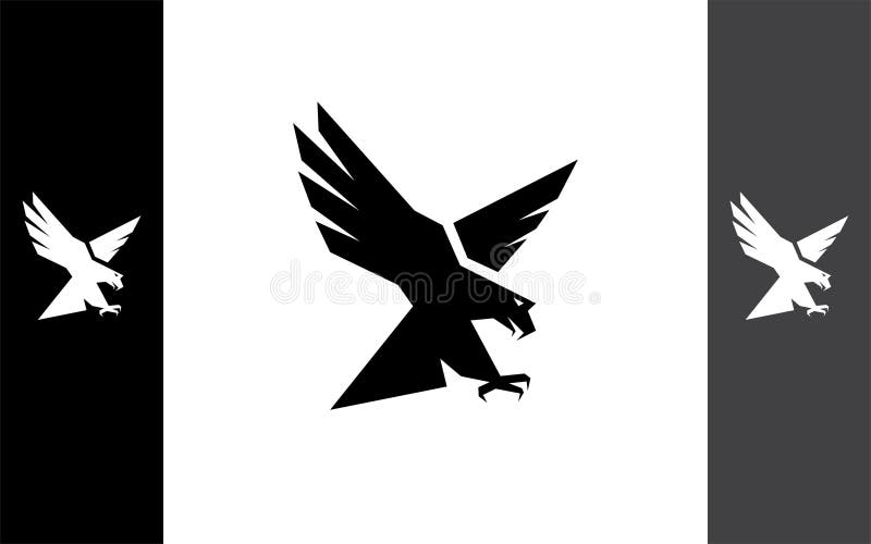 Eagle Icon Black and White Color Stock Vector - Illustration of modern ...