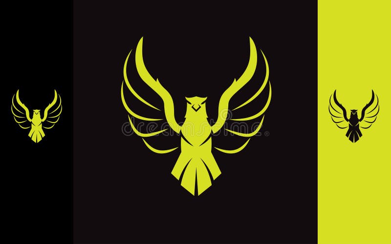 Eagle Icon Modern and Minimalist Yellow Color Stock Vector ...