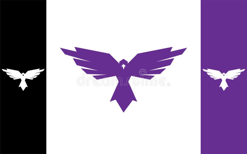Eagle Icon Modern and Strong Purple Color Stock Vector - Illustration ...