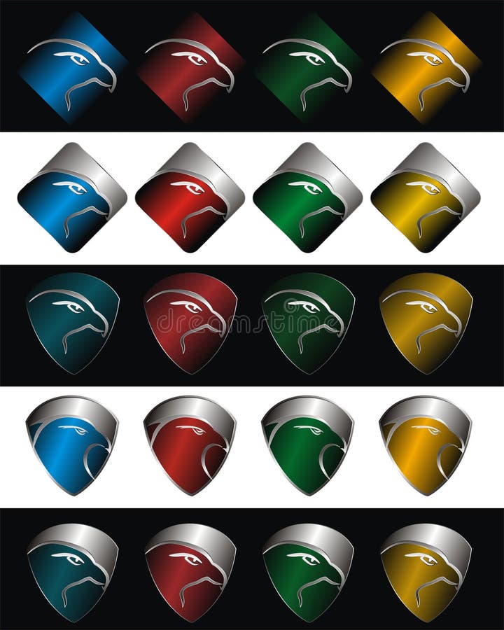 Eagle icon set stock vector. Illustration of colorful - 24933779